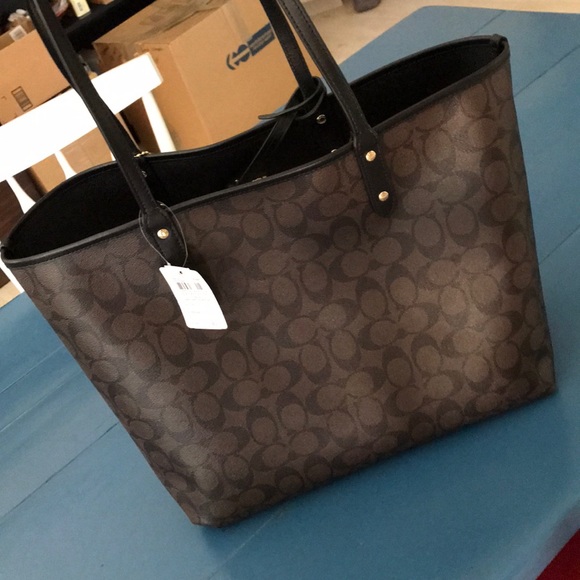 Coach | Bags | Coach Reversible Pvc Logo Tote | Poshmark